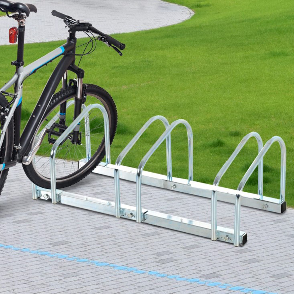 AIMEI® Râtelier vélo au sol - pour 3 vélos - Tuyau en acier galvanisé ...