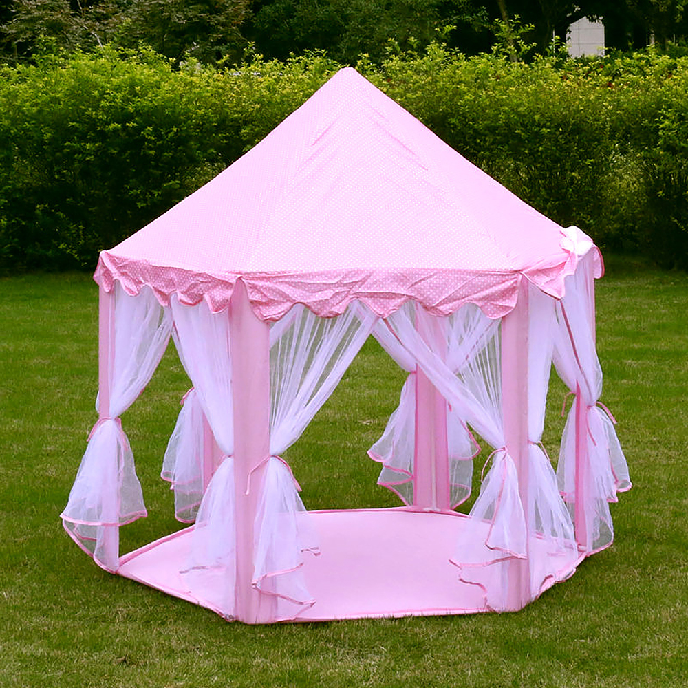 Tente de jeux pour princesses - KEKEDA - Rose L 140 cm - Tissu tissé à ...