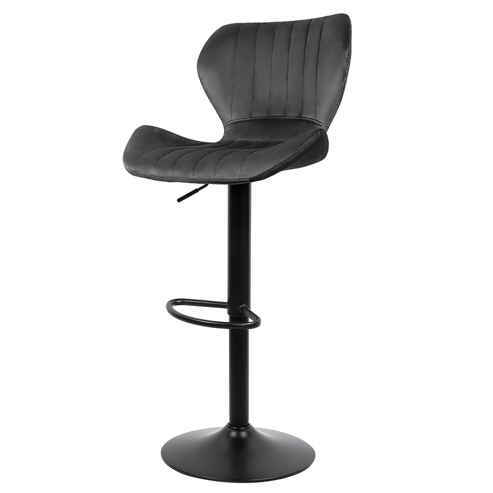 Ohmg 2 Tabouret De Bar En Velours Gris FoncÉ Simple Avec Option 360
